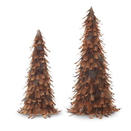 18" S/2 Natural Feather Trees – Ganas Pecan Company