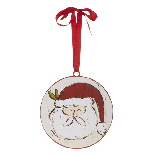6" Santa Face Disc Ornament – Ganas Pecan Company