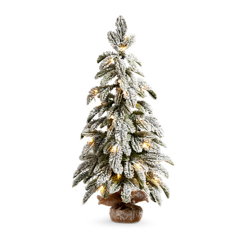 28" Lighted Flocked Pine Tree in bag – Ganas Pecan Company