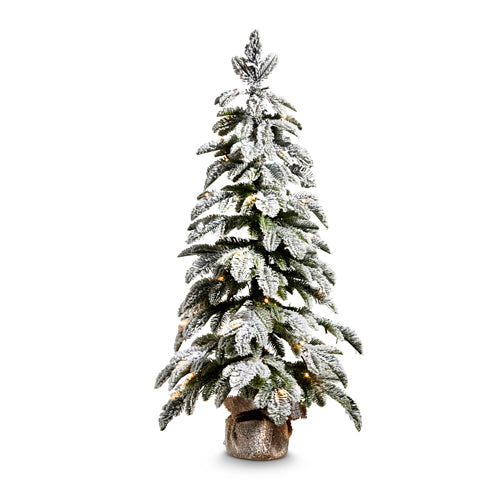 36" Lighted Flocked Pine Tree in bag – Ganas Pecan Company