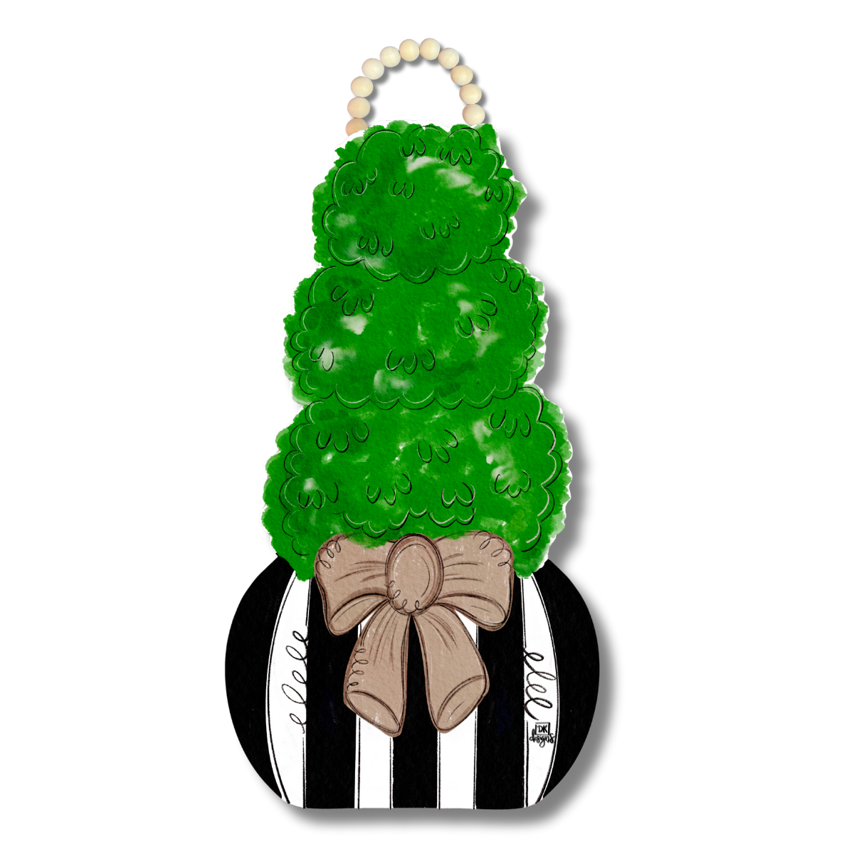 DK Design Mocha Topiary Door Hanger – Ganas Pecan Company