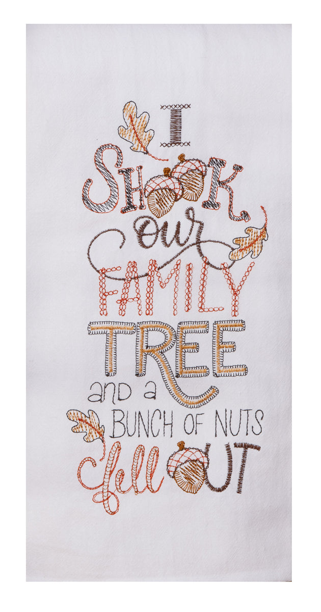 Family Tree Embroidered Flour Sack Towel – Ganas Pecan Company