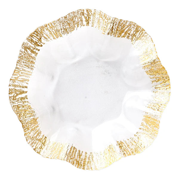 Vietri Rufolo Glass Gold Platter – Ganas Pecan Company