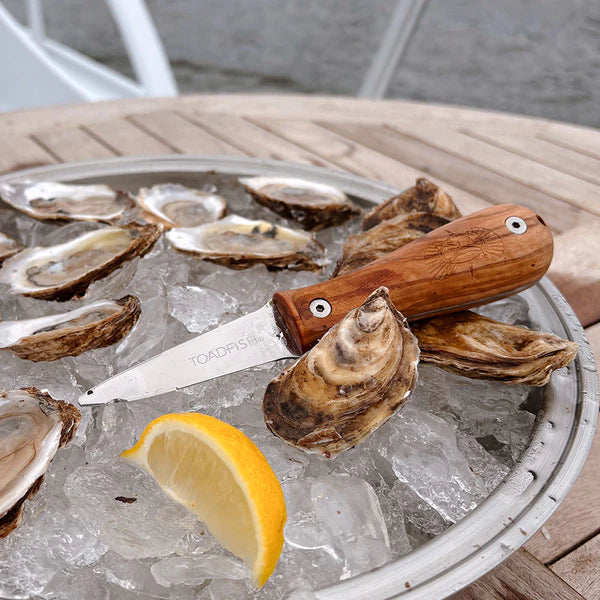 Toadfish Olive Wood Oyster Knife – Ganas Pecan Company